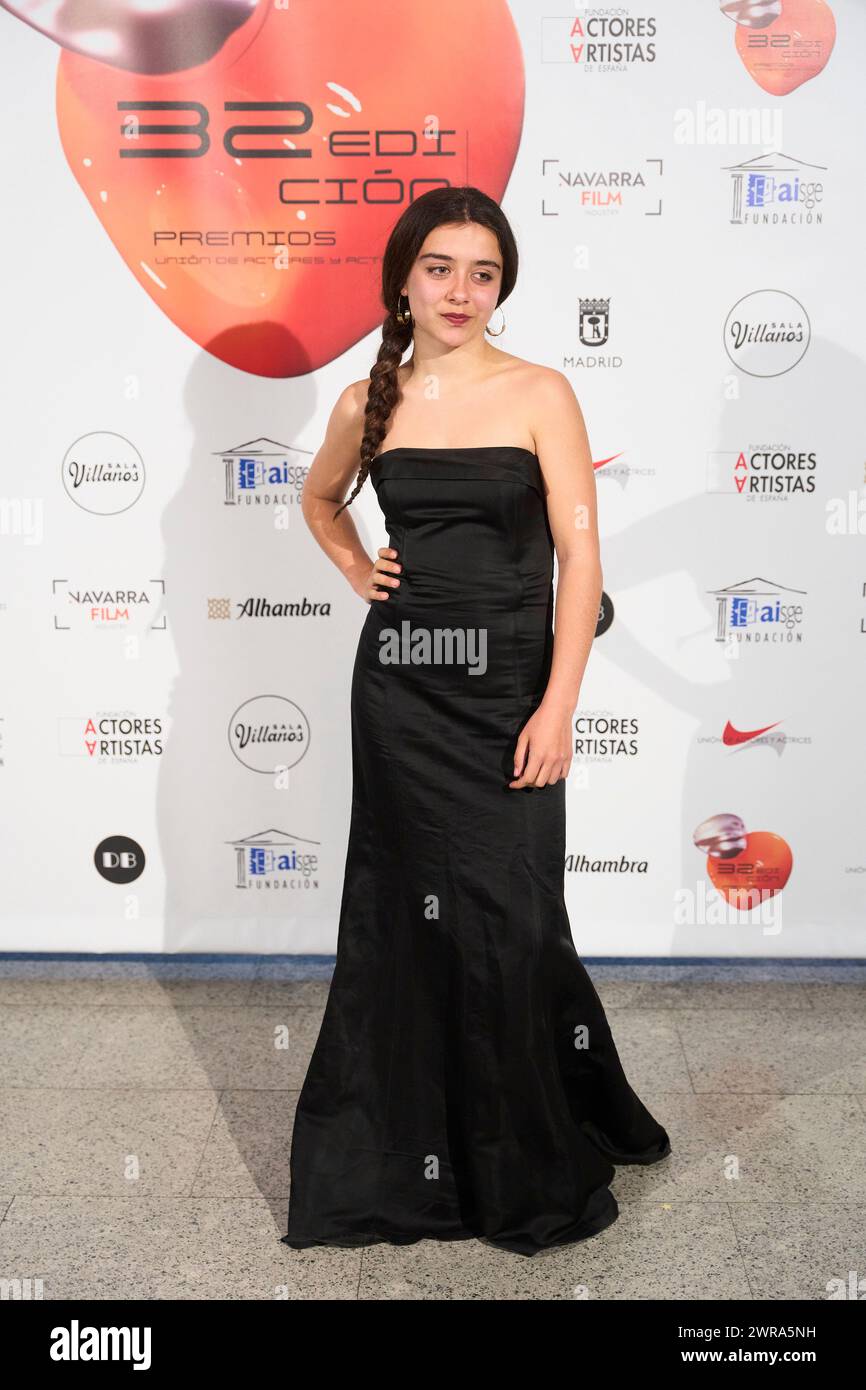 Madrid. Spain. 20240311, Irene Balmes attends 32nd 'Union de Actores y ...