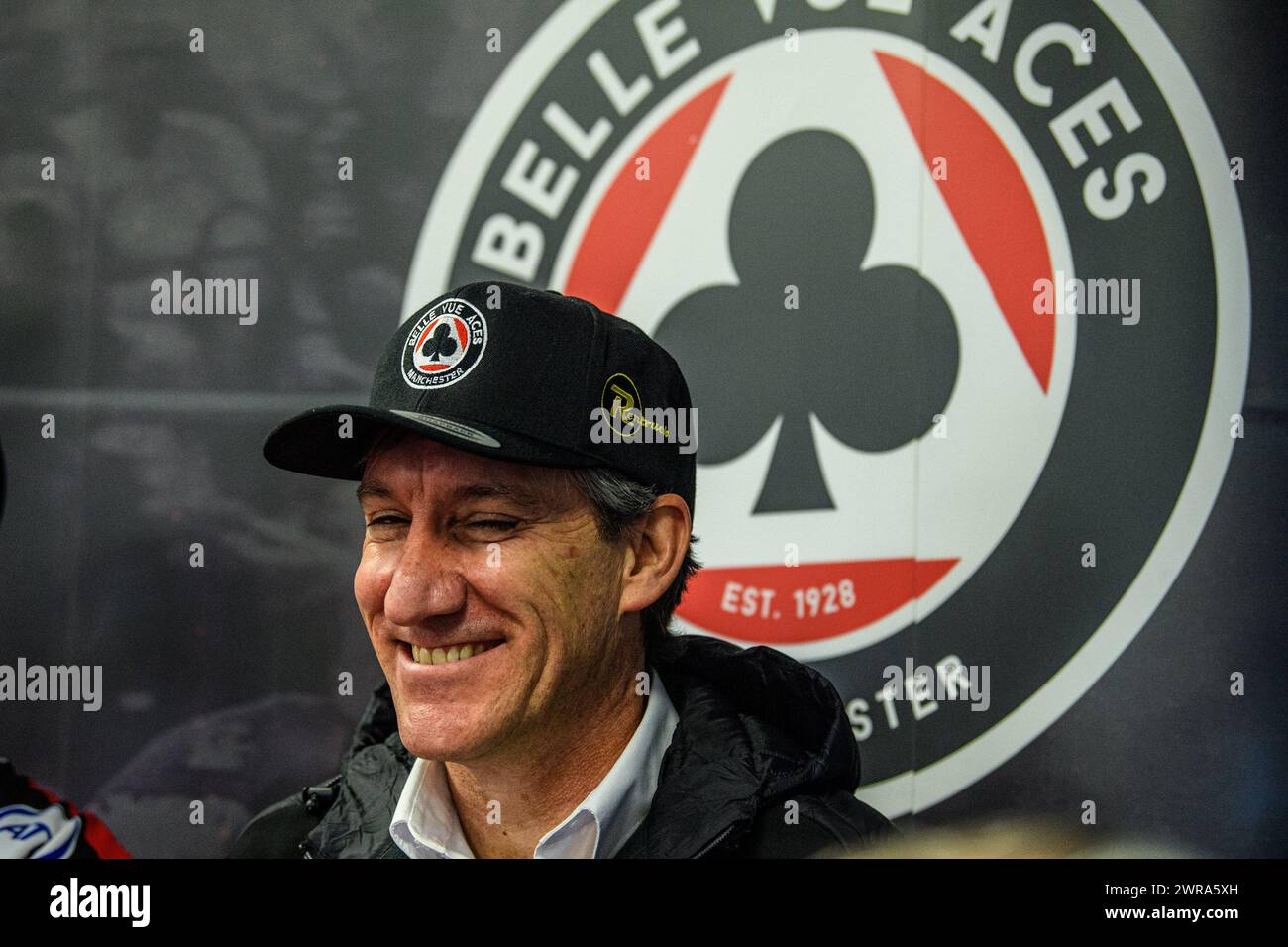 Belle Vue Aces' Team Manager Mark Lemon during the Belle Vue Aces Media ...