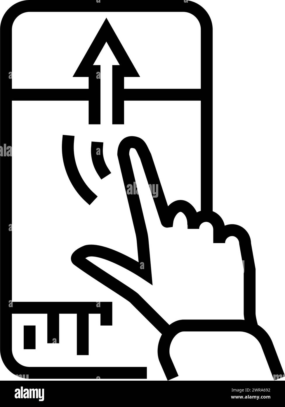 scroll hijacking ux ui design line icon vector illustration Stock Vector Image & Art - Alamy