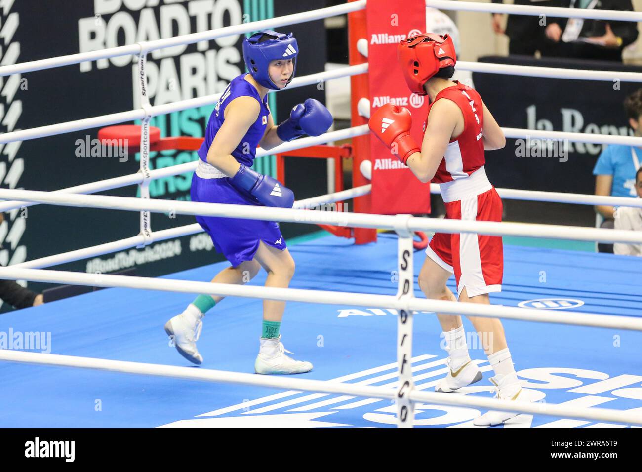 Busto Arsizio, Italy. 11th Mar, 2024. Sabina Bobokulova and Kinoshita ...