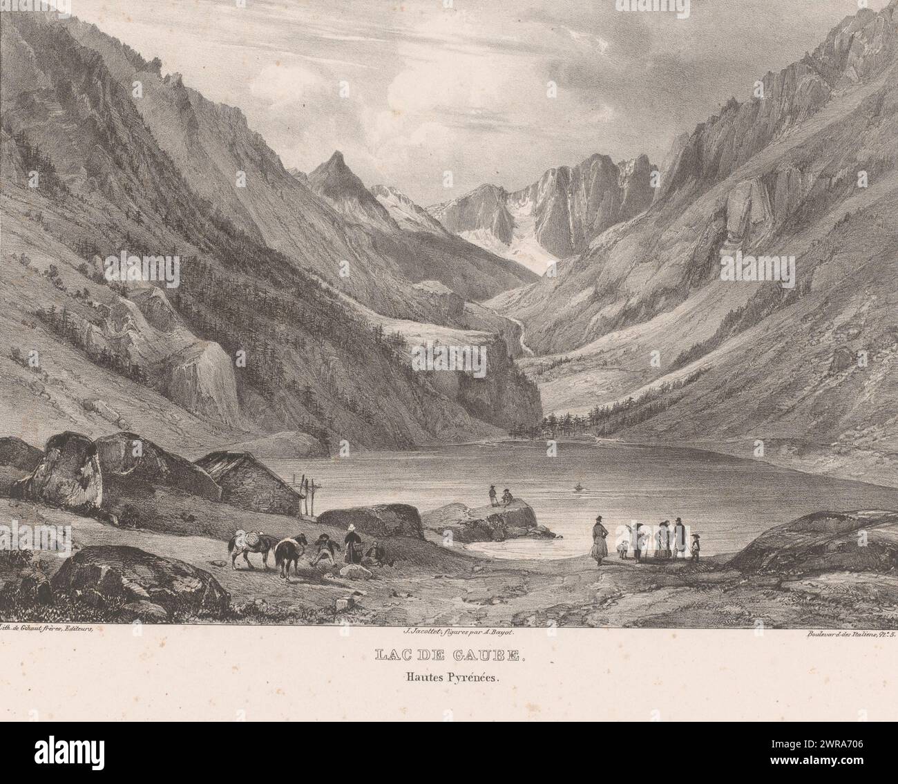 View of Lake Gaube, Lac de Gaube (title on object), Landscapes from the ...