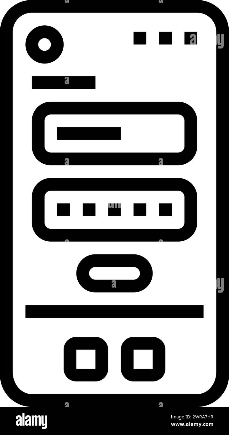 offboarding ux ui design line icon vector illustration Stock Vector ...