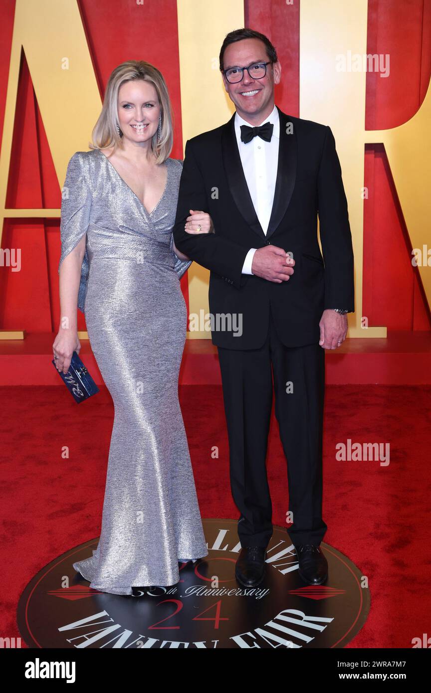 Kathryn Hufschmid und James Murdoch bei der Vanity Fair Oscar Party 2024 anlässlich der 96 ...