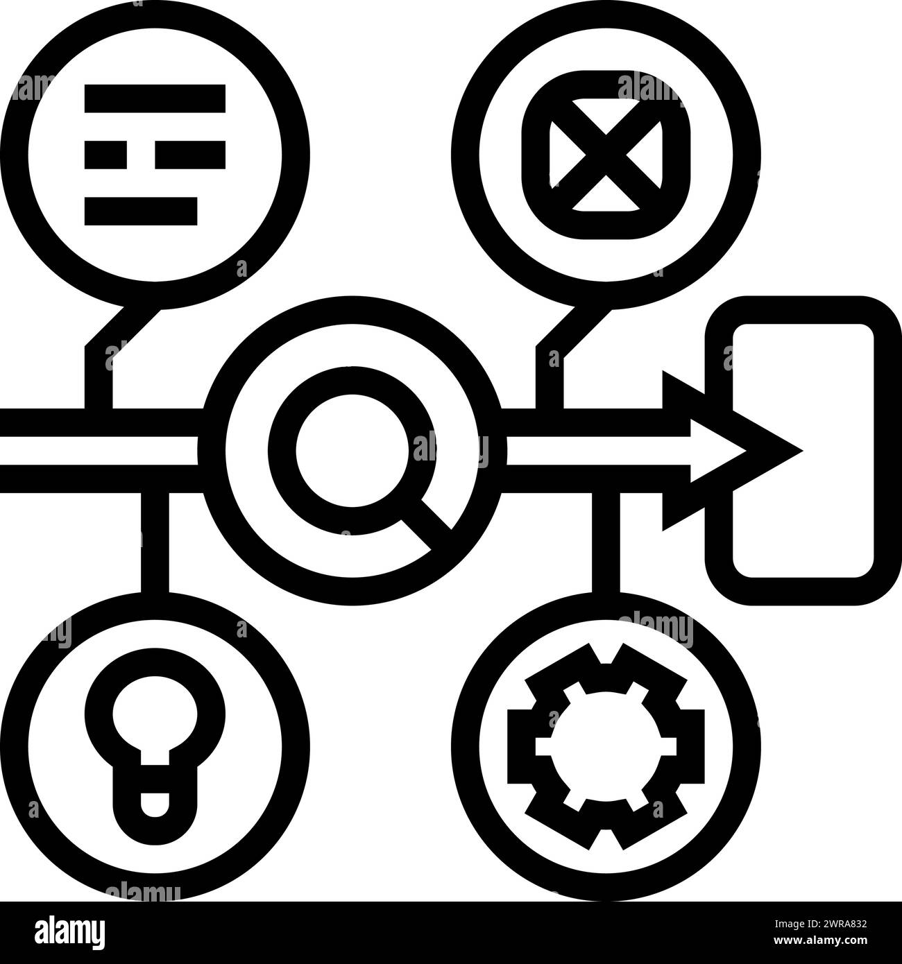 design sprint ux ui line icon vector illustration Stock Vector Image ...