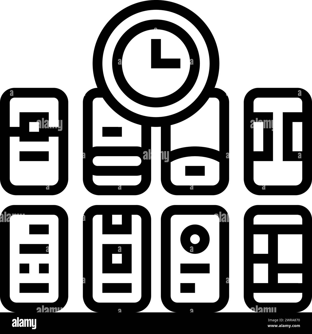 crazy 8s ux ui design line icon vector illustration Stock Vector Image ...