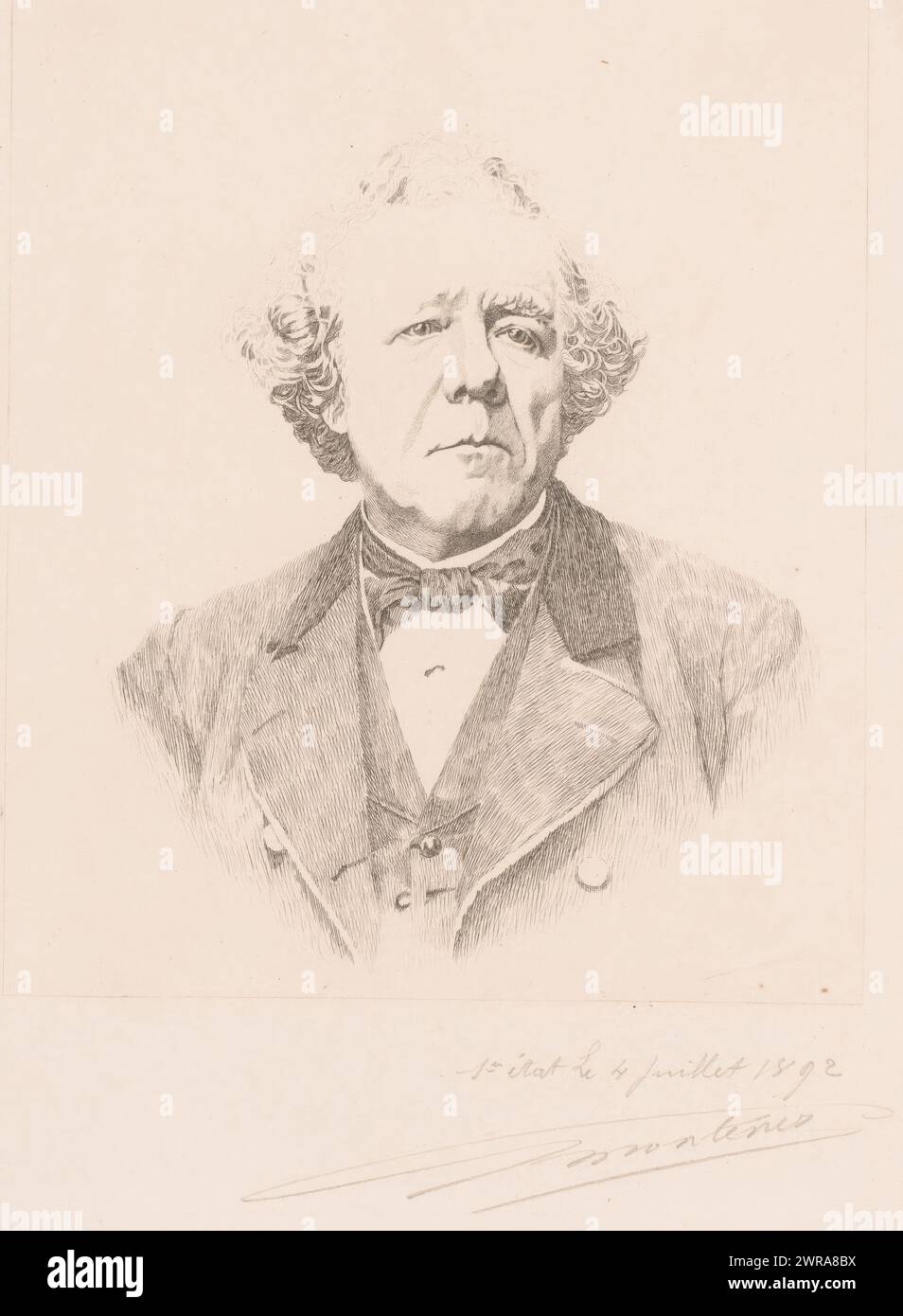 Portrait of an unknown man, print maker: Georges Montenez, (signed by ...