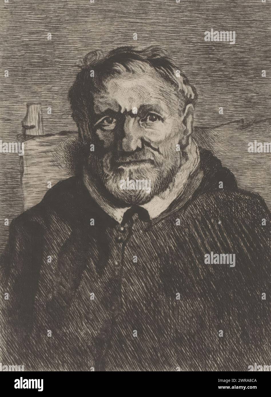 Portrait of an unknown old man, print maker: Georges Montenez ...