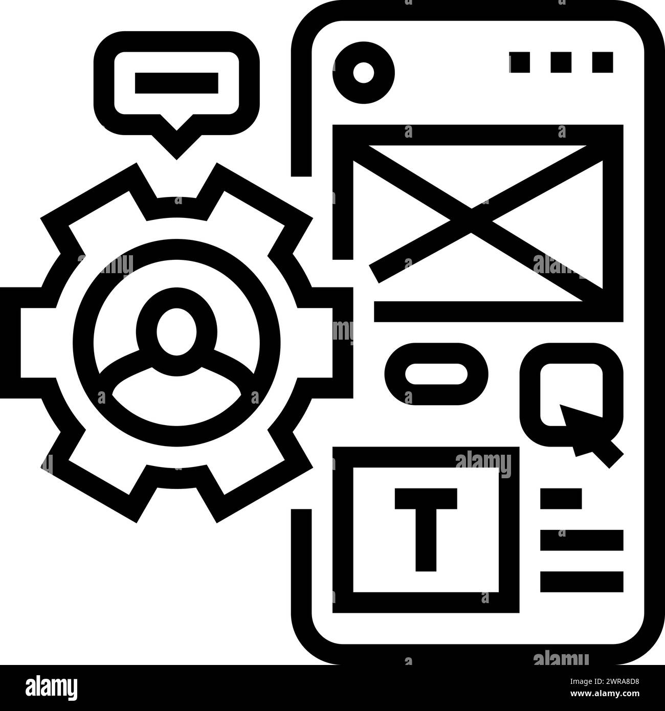 user centered design ucd line icon vector illustration Stock Vector ... user centered design ucd line icon vector illustration Stock Vector ...