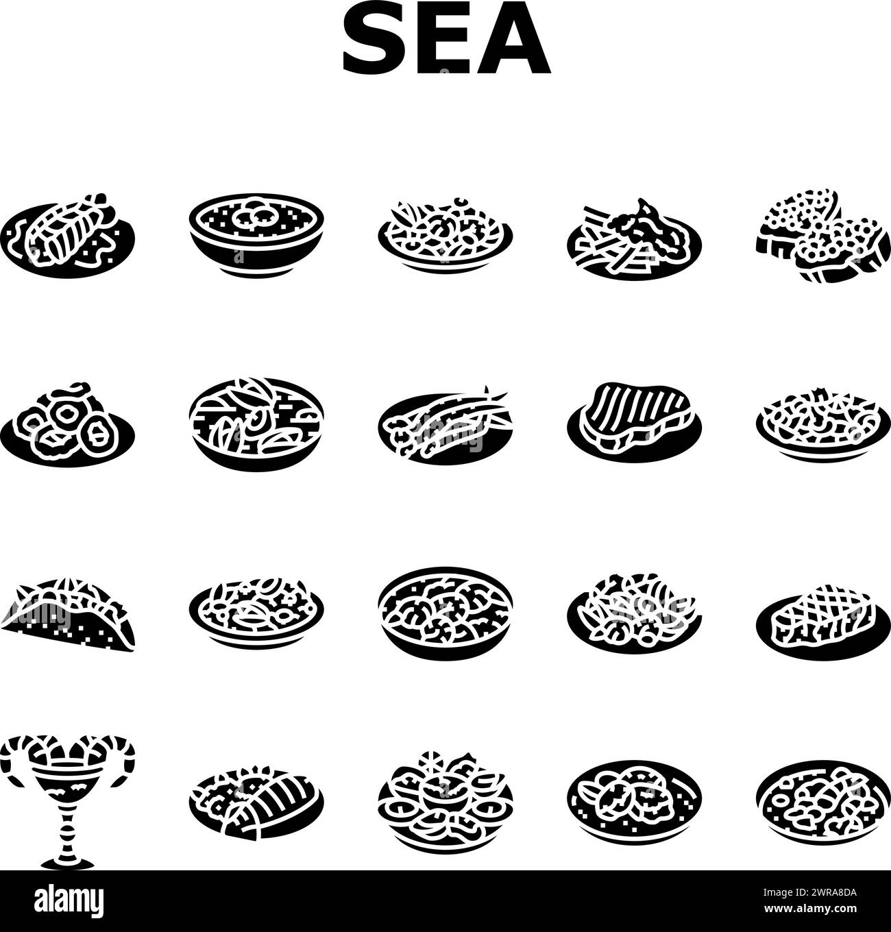 Seafood market greece Black and White Stock Photos & Images - Alamy