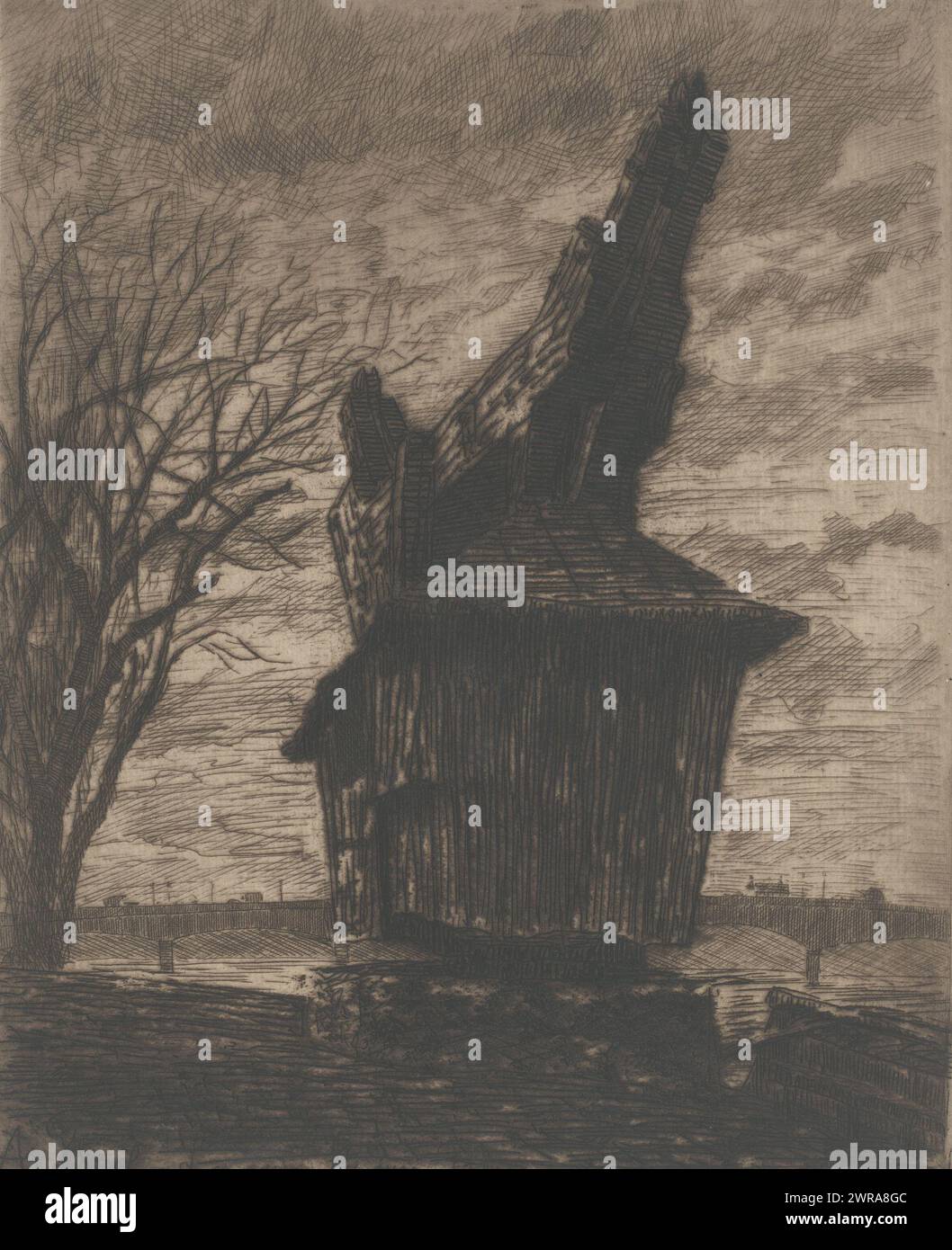 View of the crane on Quai d'Orsay in Paris, Grue du Quai d'Orsay ...