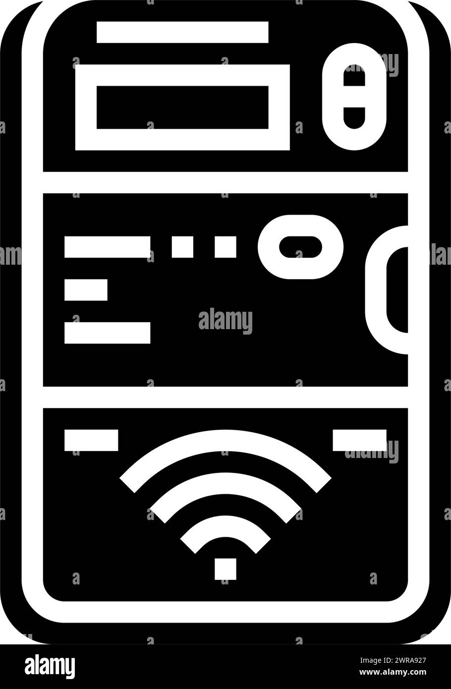 smart metering energy policy glyph icon vector illustration Stock ...