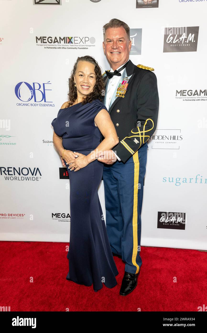 Los Angeles, USA. 10th Mar, 2024. Col. Arnold V Strong with wife ...