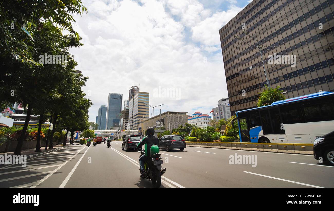 Road traffic of Jakarta, the capital of Indonesia Stock Photo - Alamy