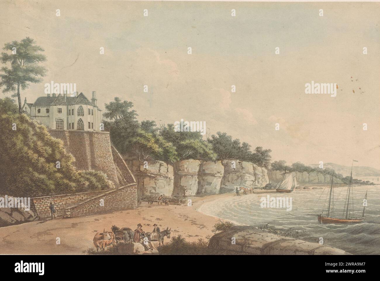 Coastal landscape, print maker: anonymous, Belgium, 1830 - 1913, paper ...