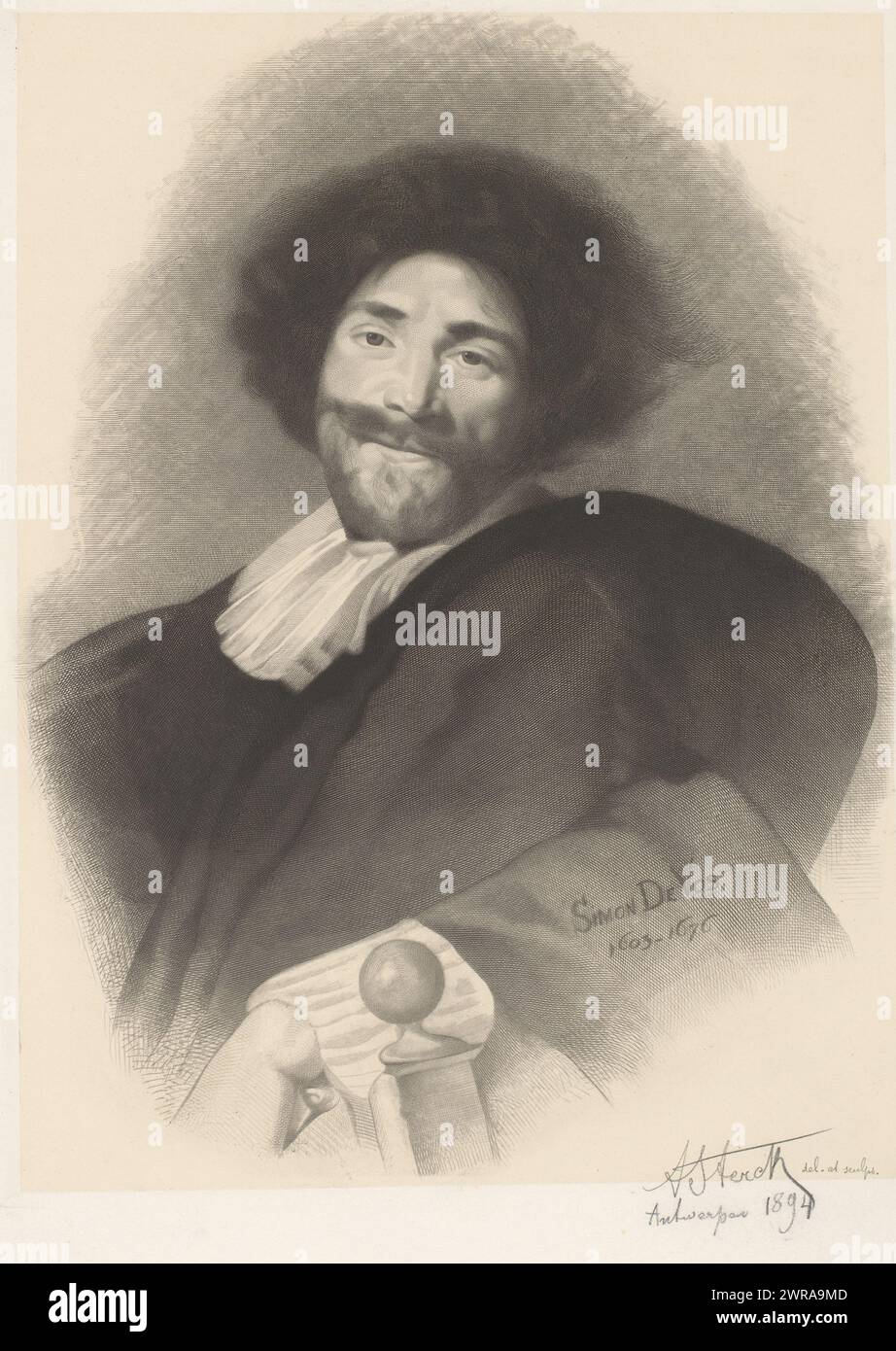 Portrait of Simon de Vos, Simon de Vos 1603-1676 (title on object ...