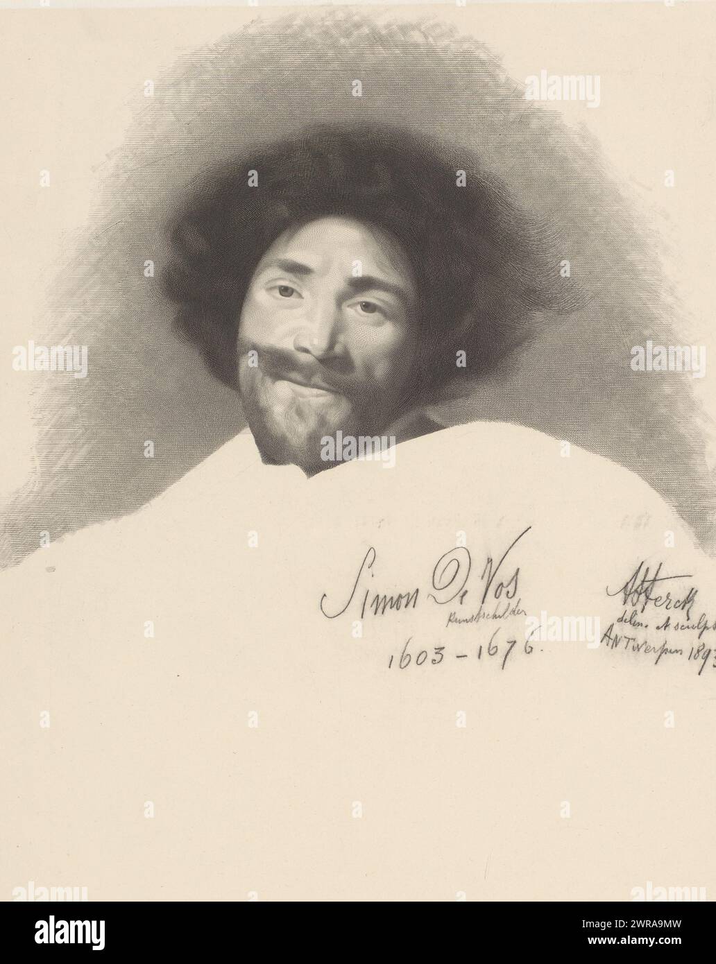 Portrait of Simon de Vos, Simon de Vos painter 1603-1676 (title on ...