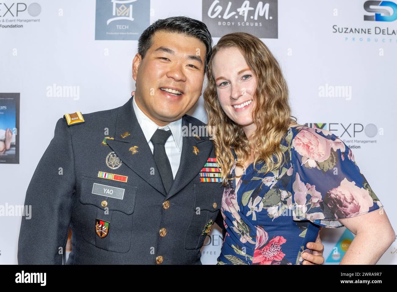 Los Angeles, USA. 10th Mar, 2024. Lt. Tim Yao with wife attends The ...
