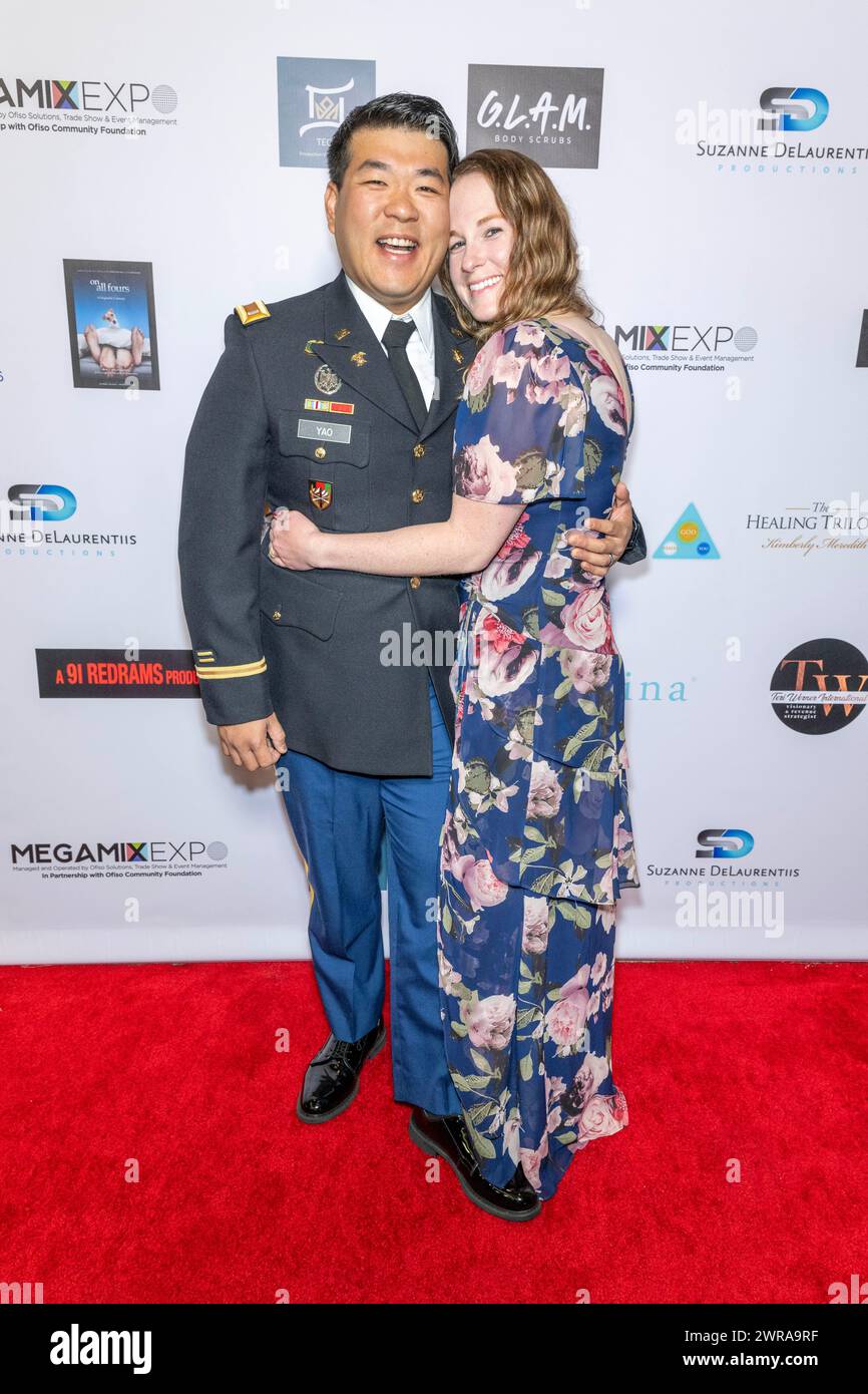 Los Angeles, USA. 10th Mar, 2024. Lt. Tim Yao with wife attends The ...