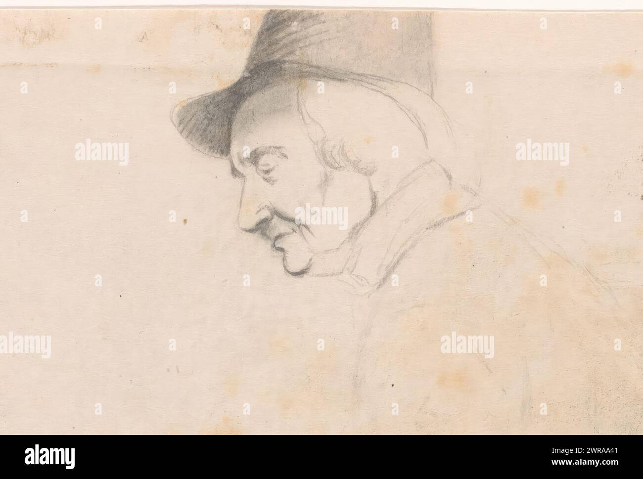 Man sitting on a couch, draughtsman: Adrien Joseph Verhoeven-Ball, in ...