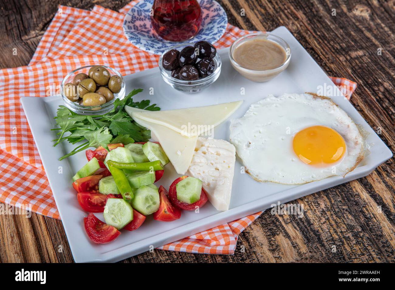 Turkish Cuisine Breakfast Plate. Rich and delicious Turkish breakfast ...