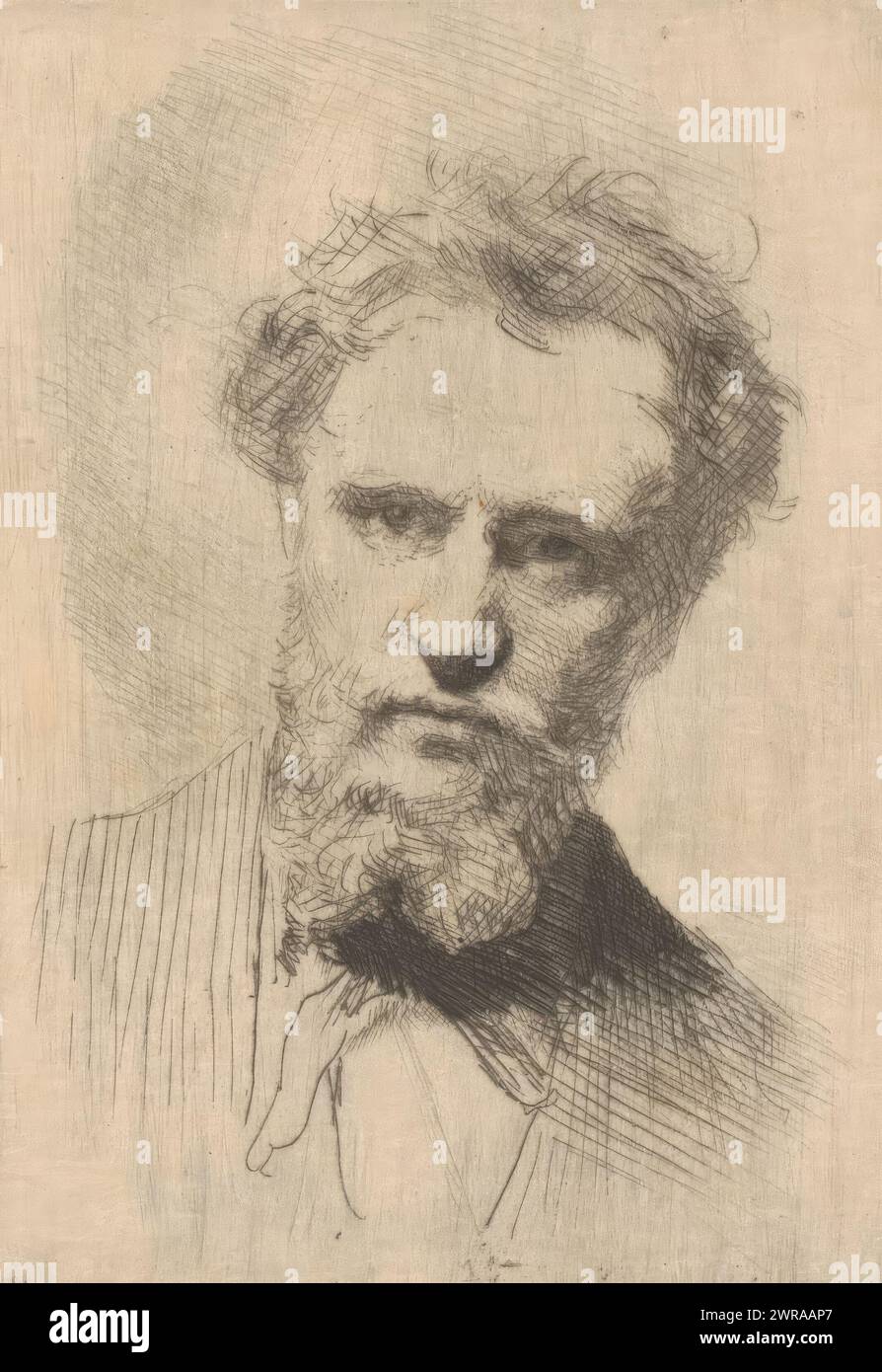 Portrait of an unknown man, print maker: Adrien De Witte, (attributed ...