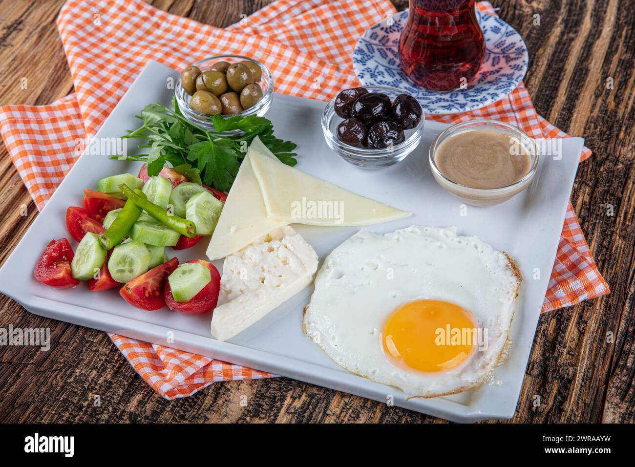 Turkish Cuisine Breakfast Plate. Rich and delicious Turkish breakfast ...