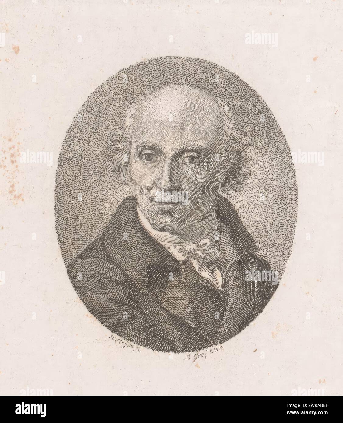 Portrait of Johann Kaspar Küster, print maker: Heinrich Meyer, after ...