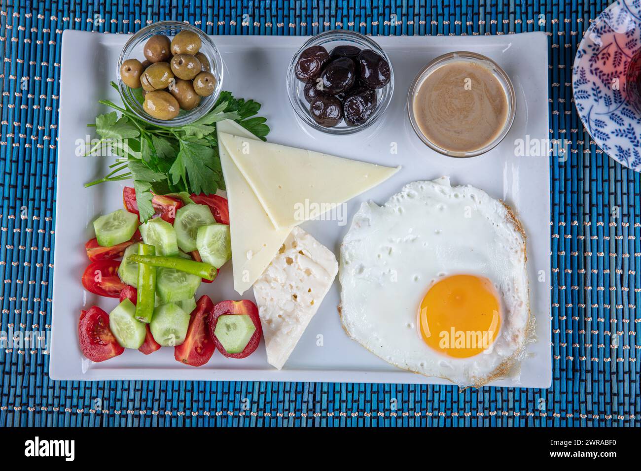 Turkish Cuisine Breakfast Plate. Rich and delicious Turkish breakfast ...