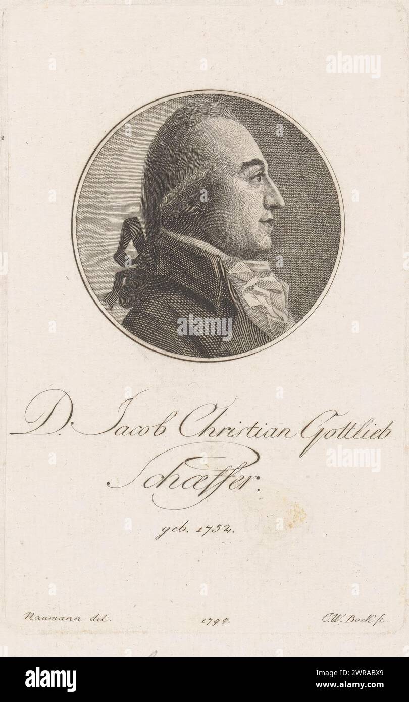 Portrait of Jacob Christian Gottlieb von Schaeffer, print maker ...
