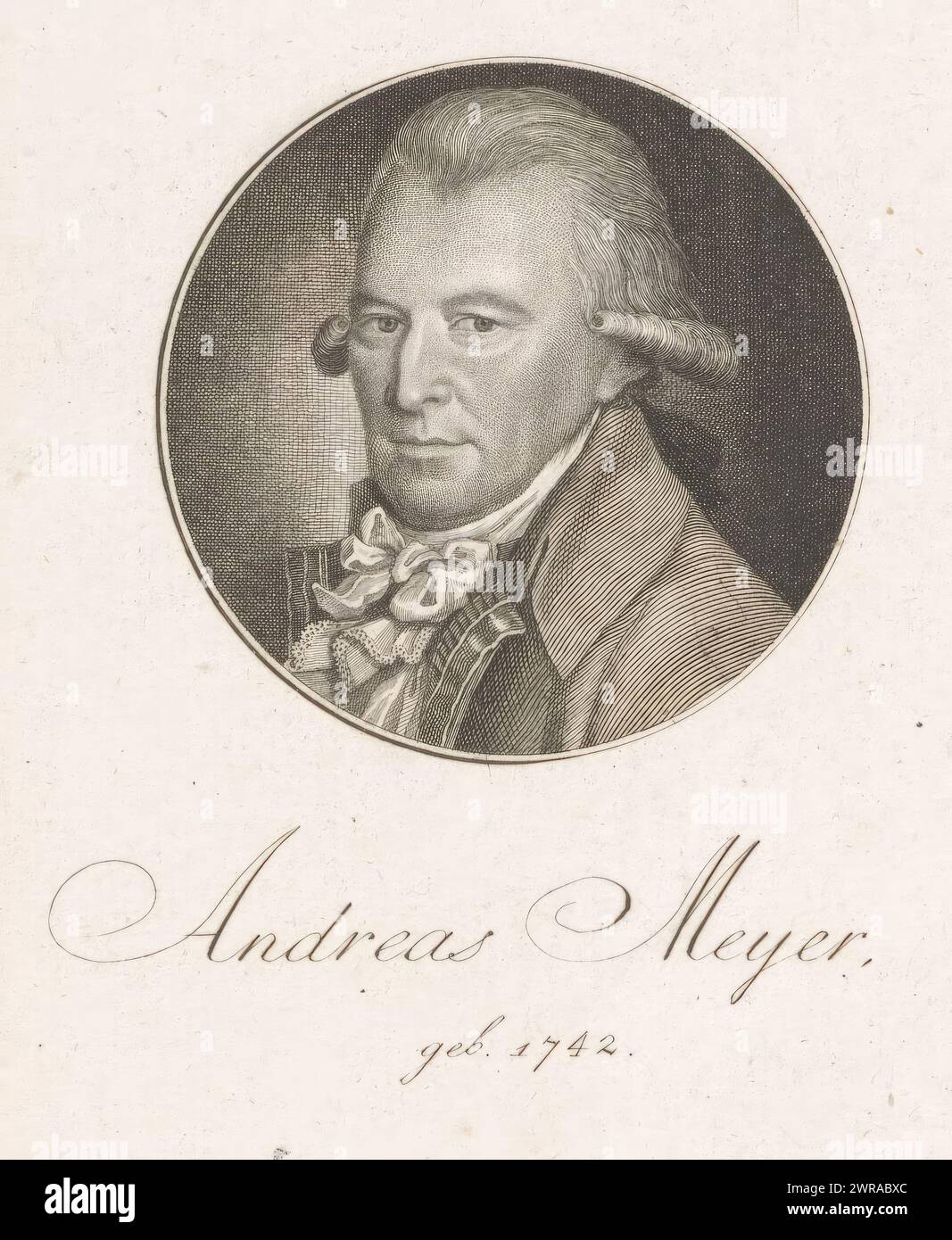 Portrait of Andreas Meyer, print maker: Christoph Wilhelm Bock, after ...