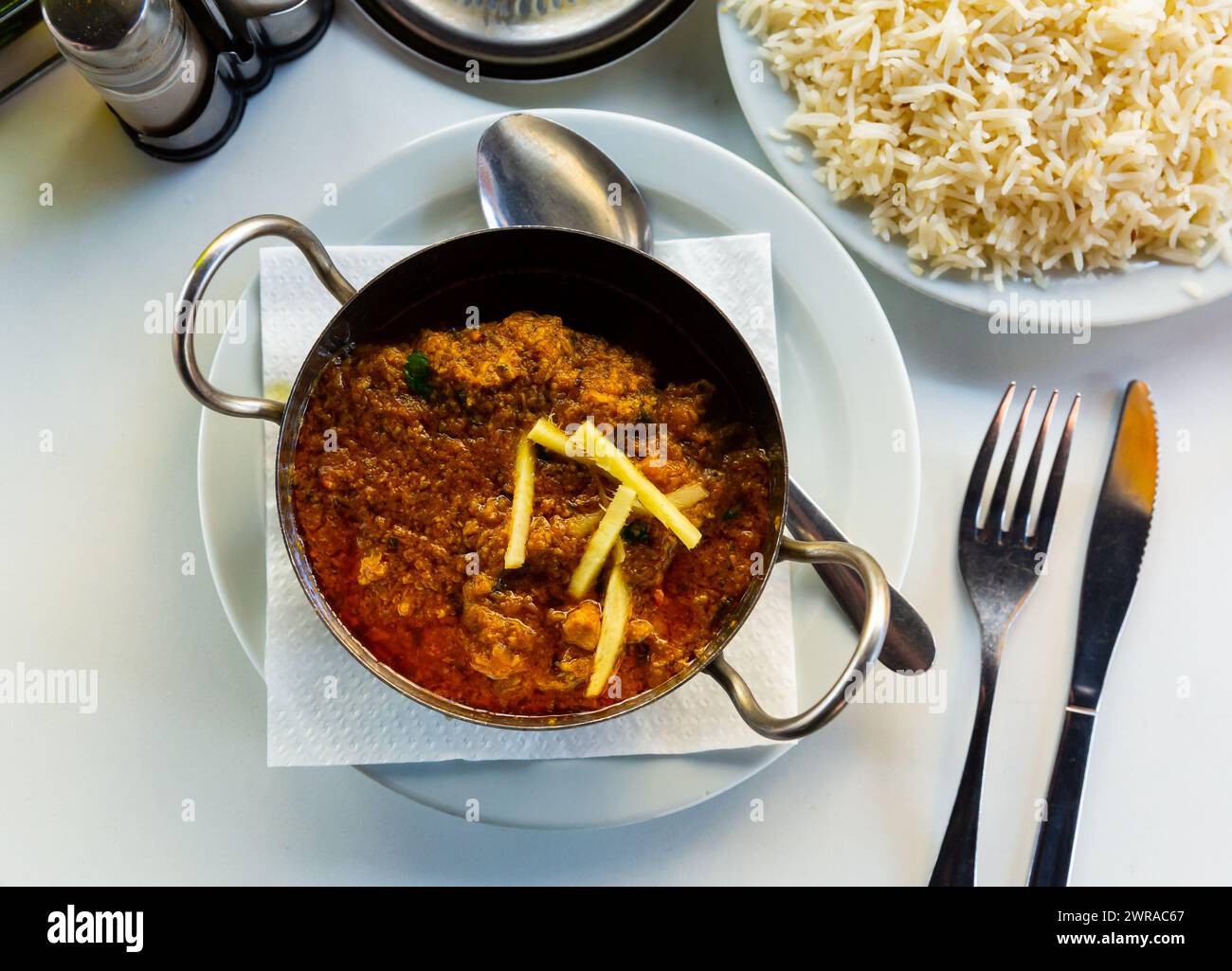 Bengali mutton curry Kosha Mangsho from goat meat Stock Photo - Alamy