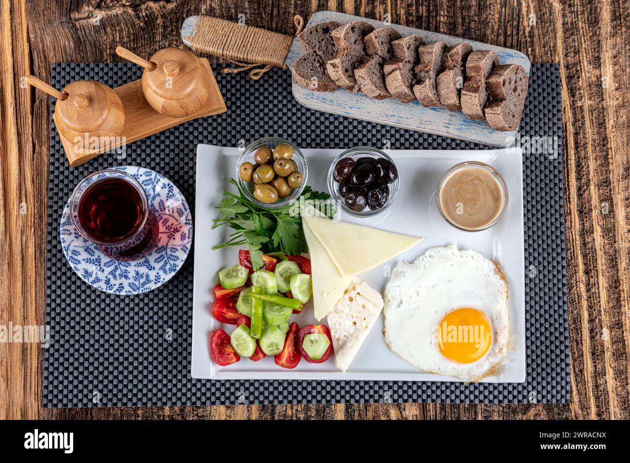 Turkish Cuisine Breakfast Plate. Rich and delicious Turkish breakfast ...