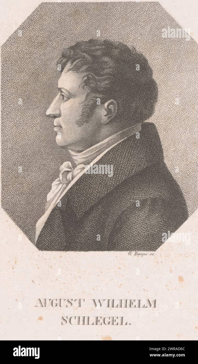 Portrait of August Wilhelm von Schlegel, Portraits of Famous People ...