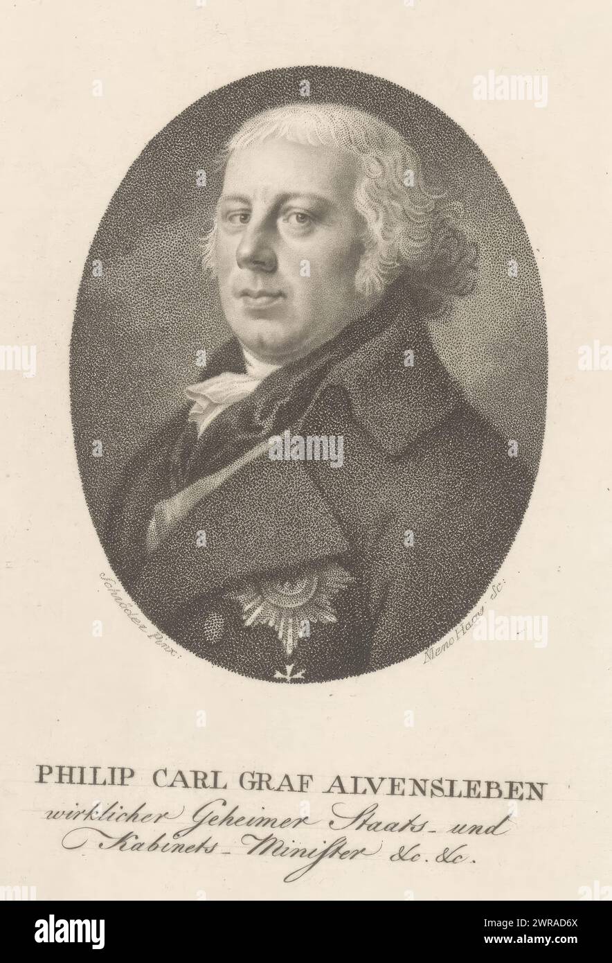 Portrait of Philipp Karl Graf von Alvensleben-Hundisburg, print maker ...