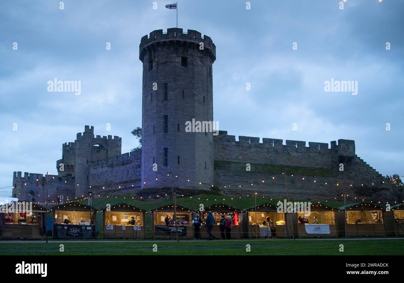 Christmas light trail warwick castle hi-res stock photography and ...