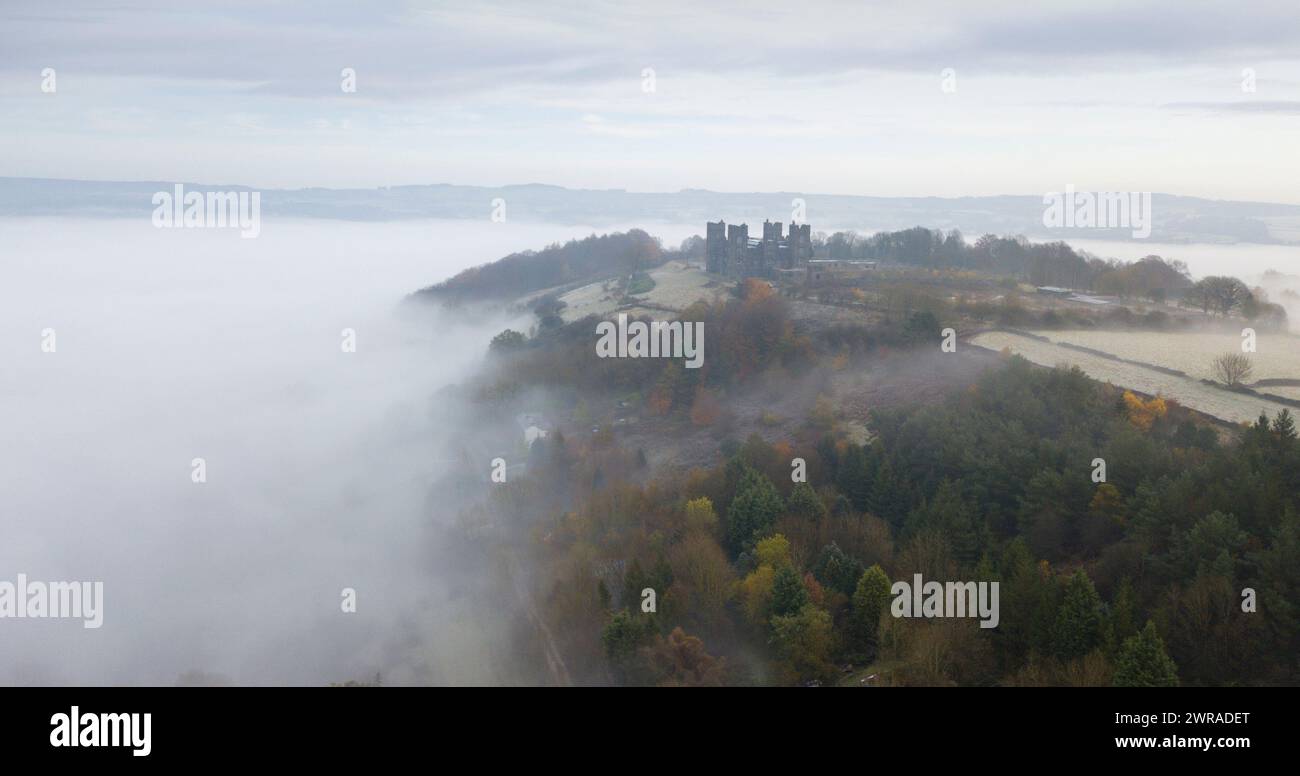 09/11/19 Surrounded by beautiful autumn colours, Riber castle emerges ...