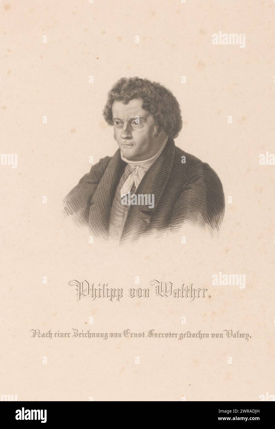 Portrait of Philipp Franz von Walther, print maker: Valmy, after ...