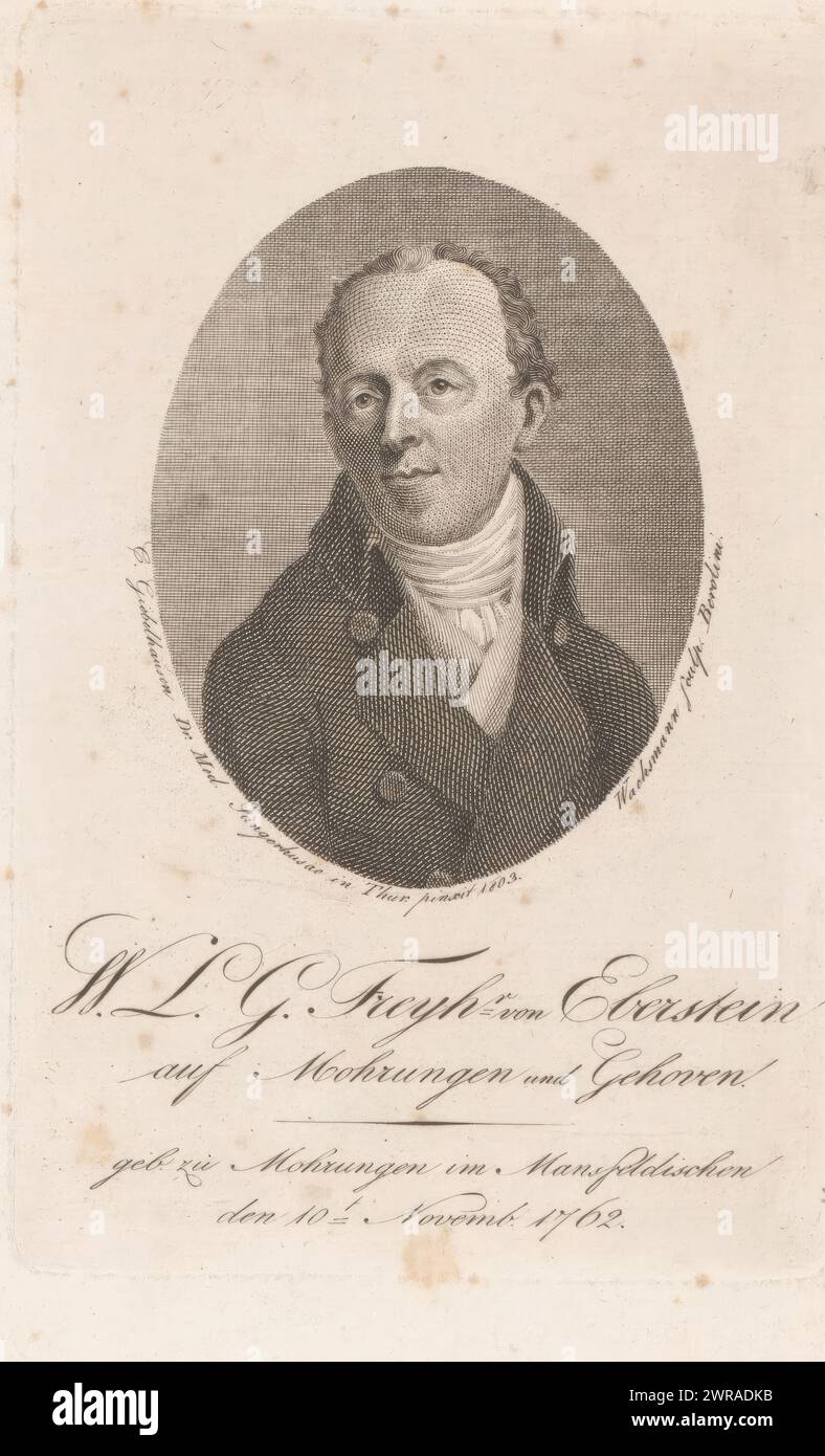 Portrait of Wilhelm Ludwig Gottlob Freiherr von Eberstein, print maker ...
