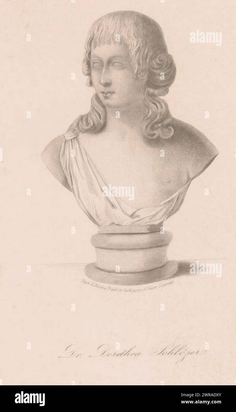 Portrait of Dorothea von Rodde-Schlözer, print maker: August Weger ...