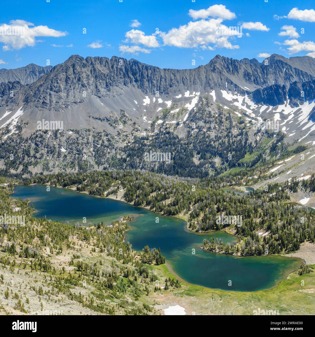 campfire lake below the crazy mountains in the headwaters of the sweet ...