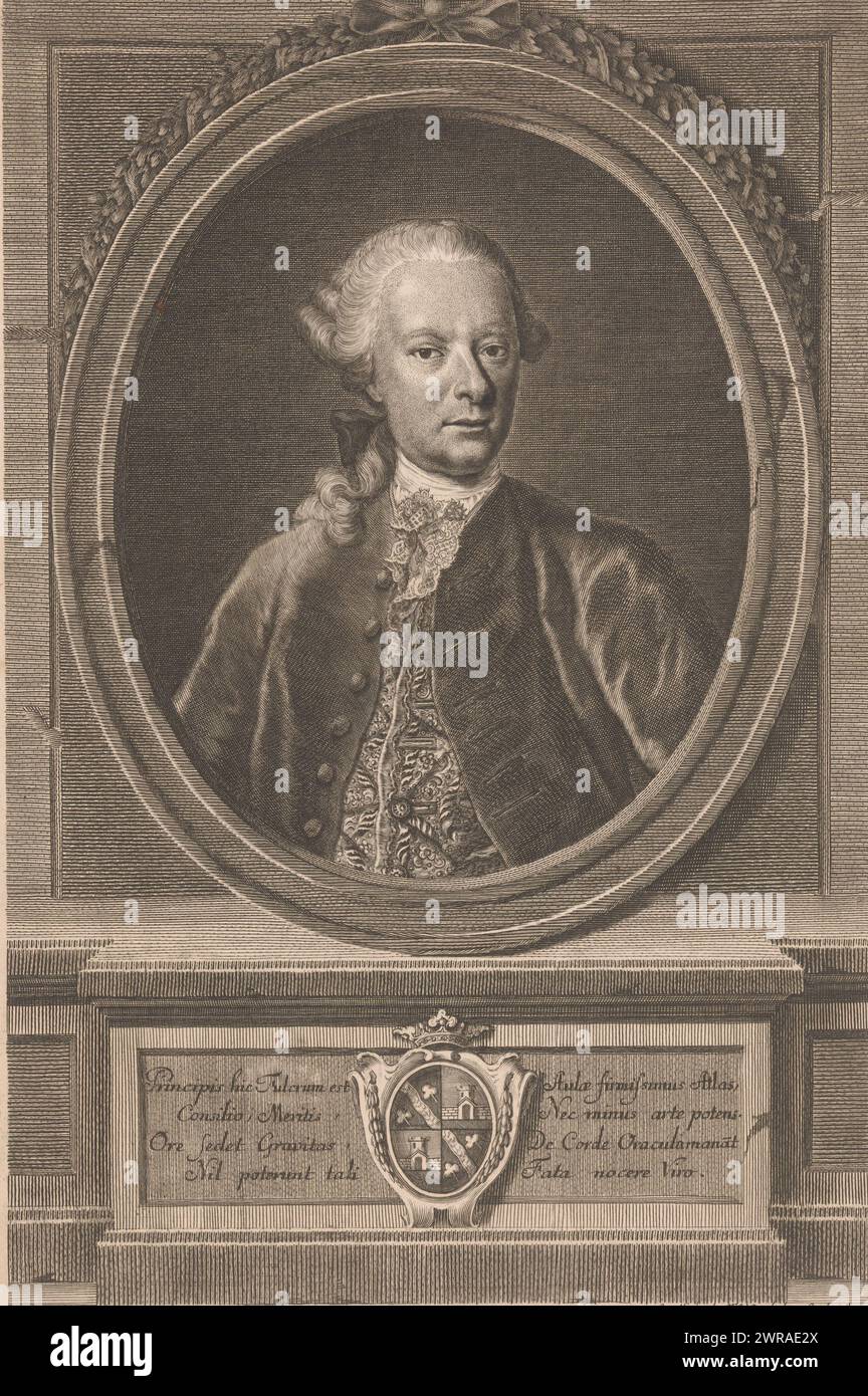 Portrait of Maximilian, Graf von Berchem, print maker: Georg Michael ...