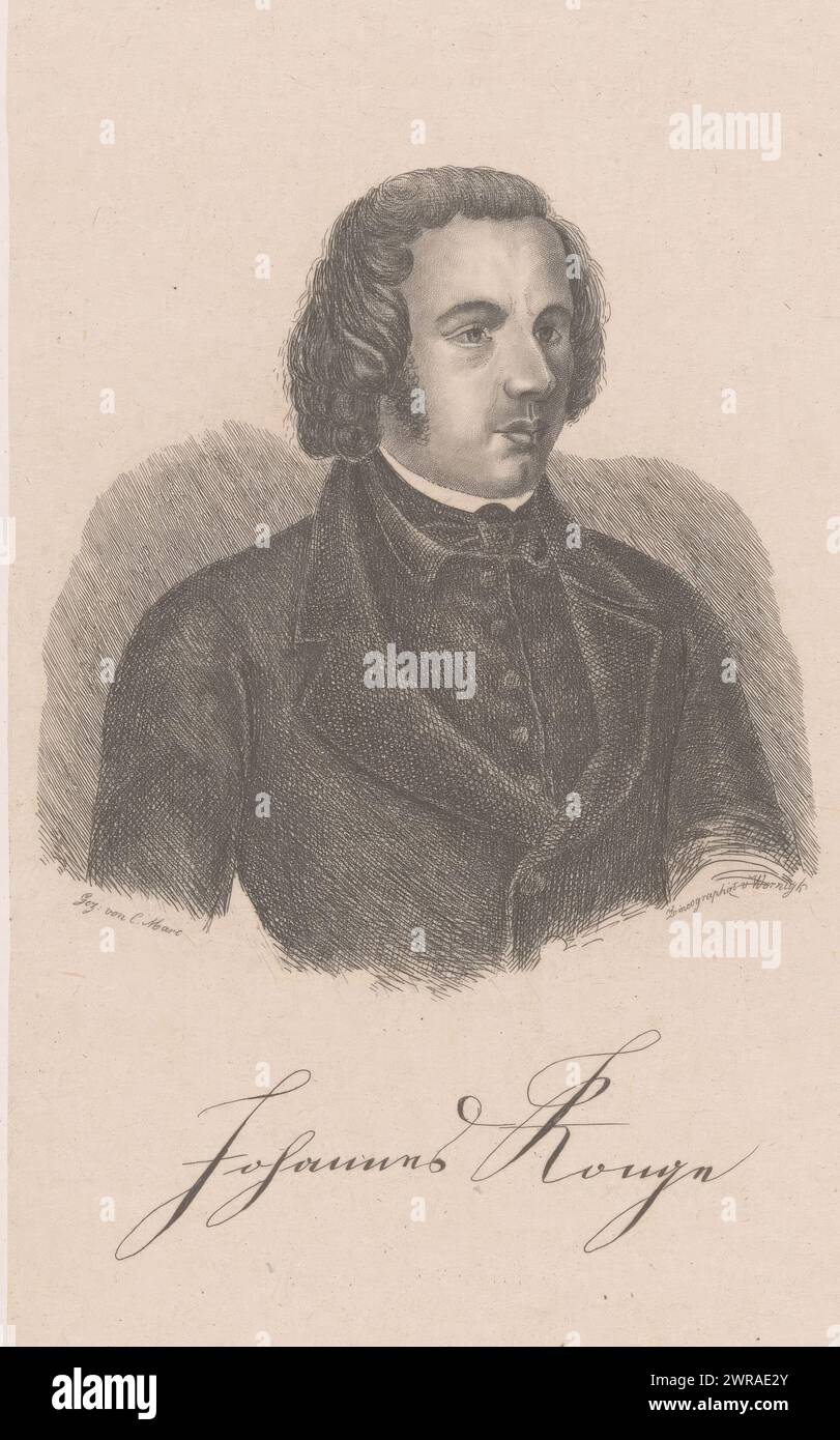 Portrait of Johannes Ronge, print maker: Wernigk, after drawing by: C ...
