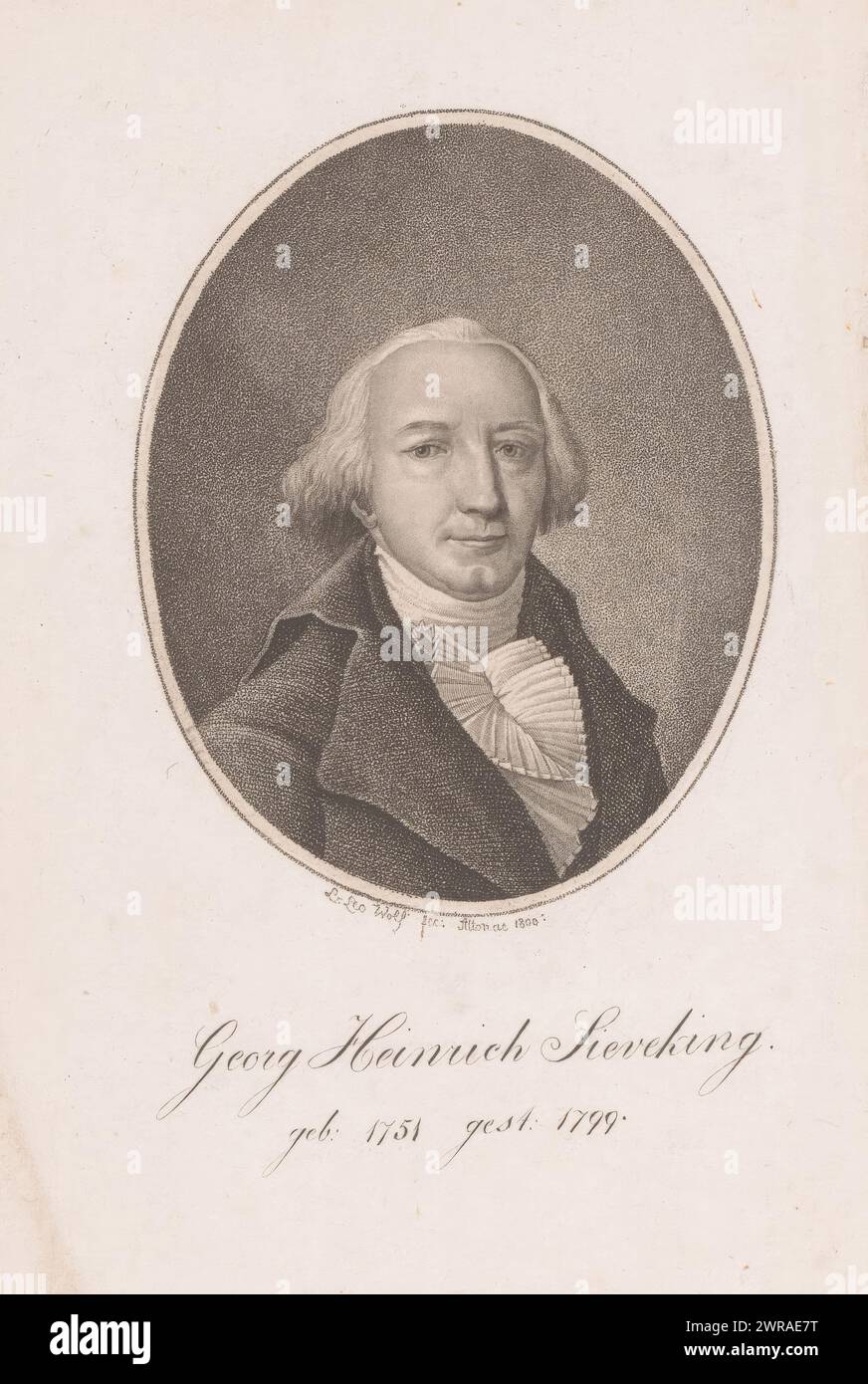 Portrait of Georg Heinrich Sieveking, print maker: Leo Wolf, Altona ...