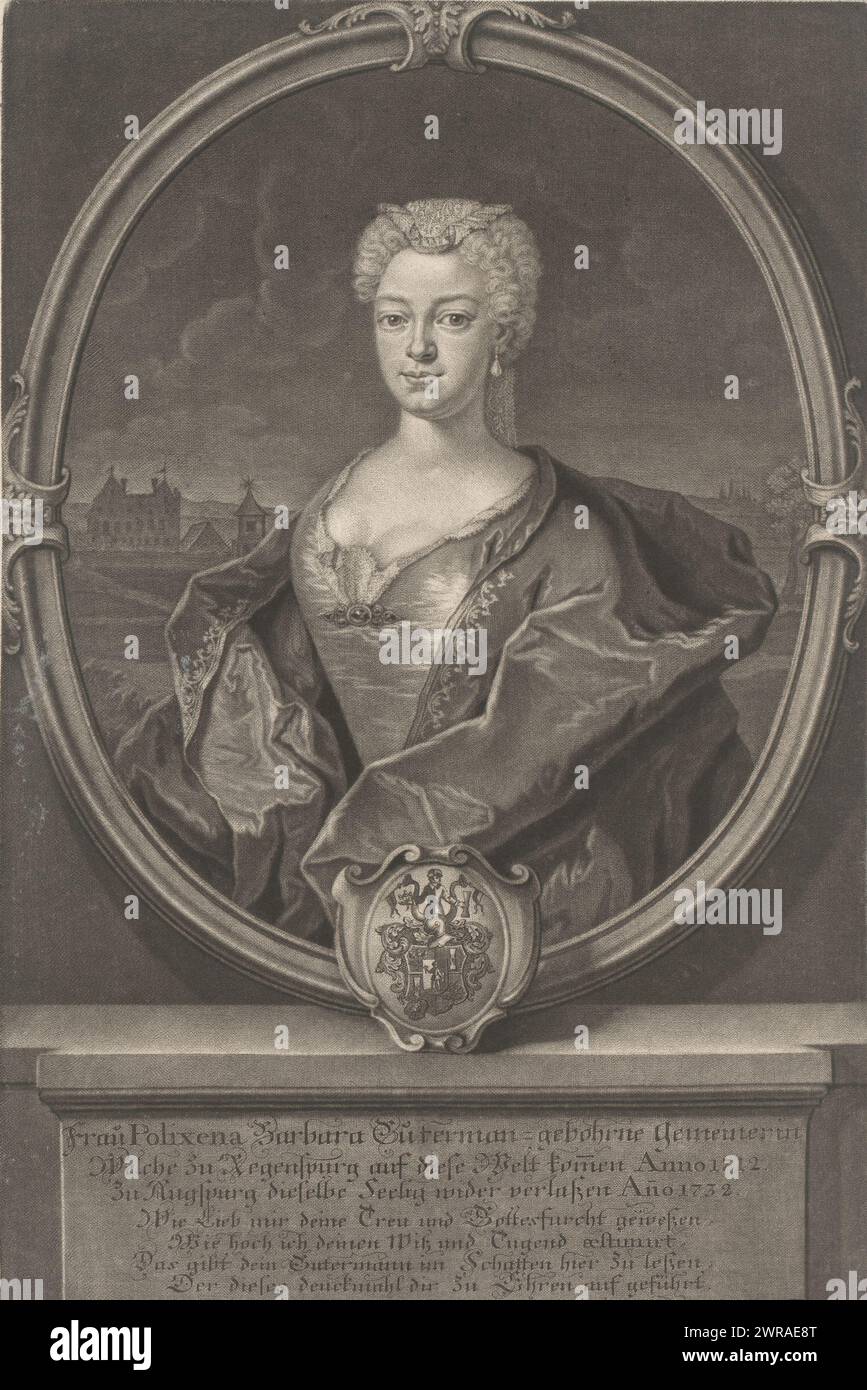 Portrait of Polyxena Barbara Gutermann, print maker: Bernhard Vogel ...