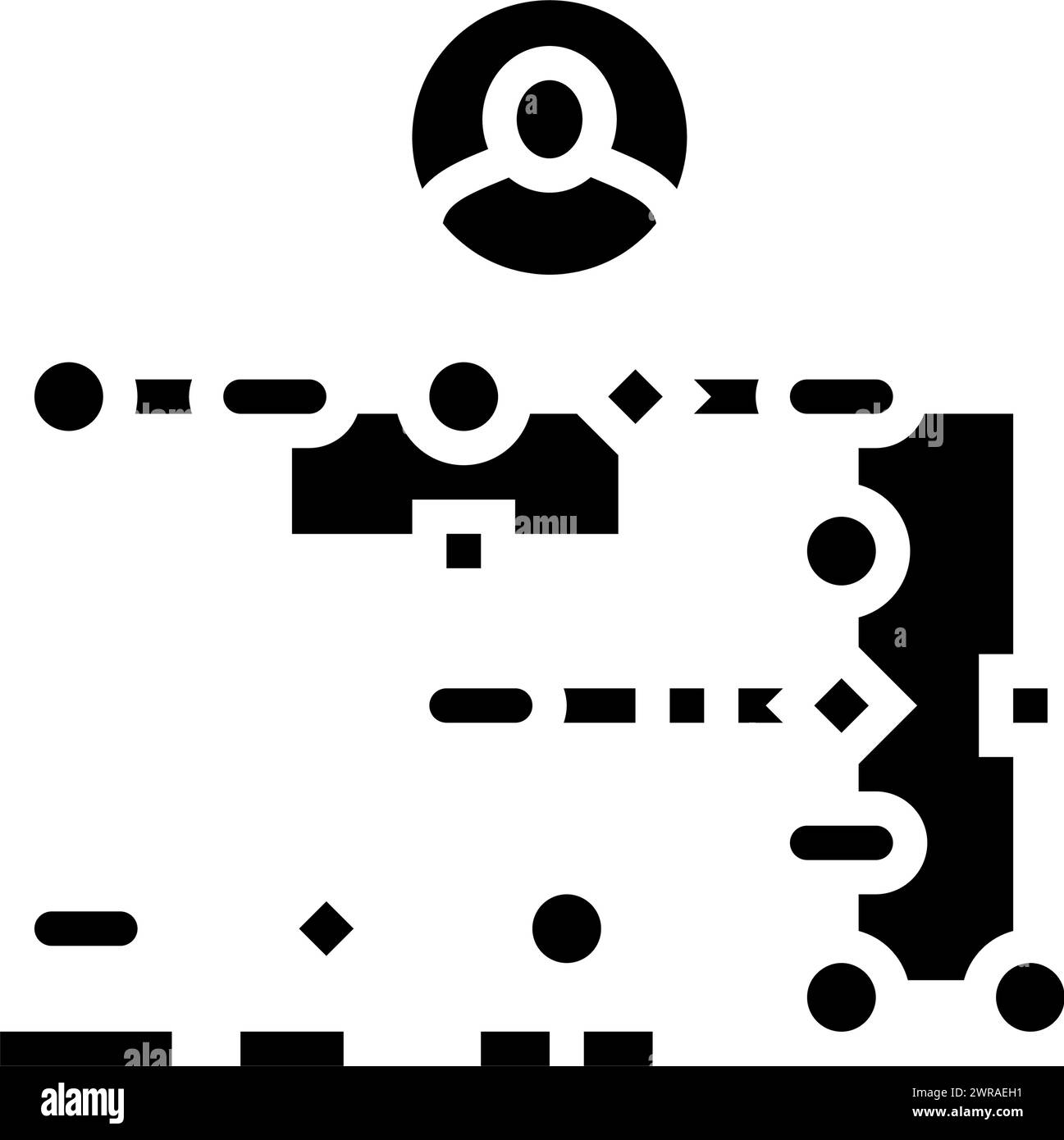 user flow ux ui design glyph icon vector illustration Stock Vector Image & Art - Alamy