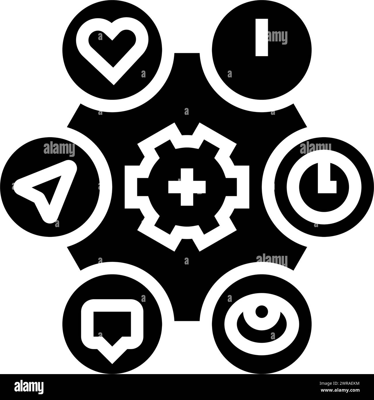 usability ux ui design glyph icon vector illustration Stock Vector Image & Art - Alamy