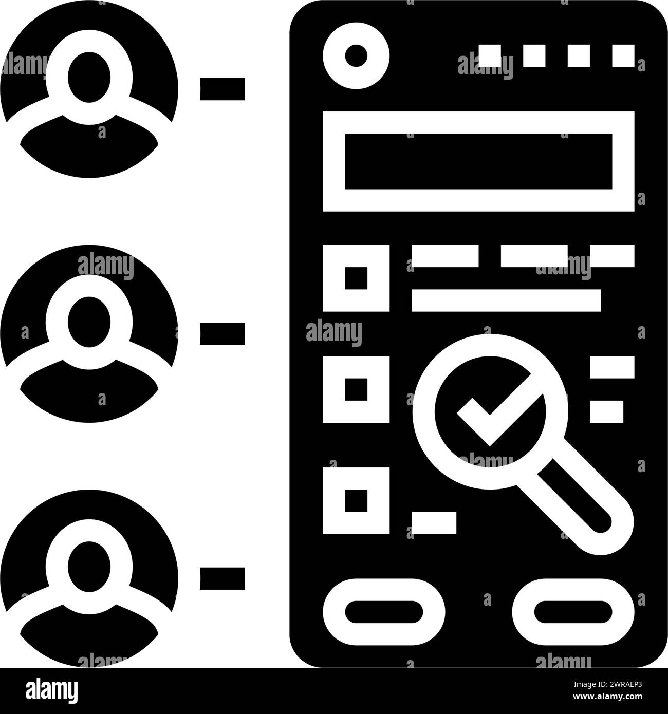 user testing ux ui design glyph icon vector illustration Stock Vector ...