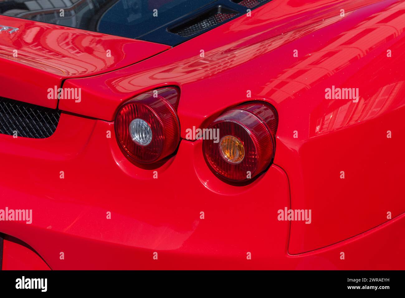 ISTANBUL, TURKEY - MARCH 10, 2024: Red Ferrari 430 on the car gallery ...