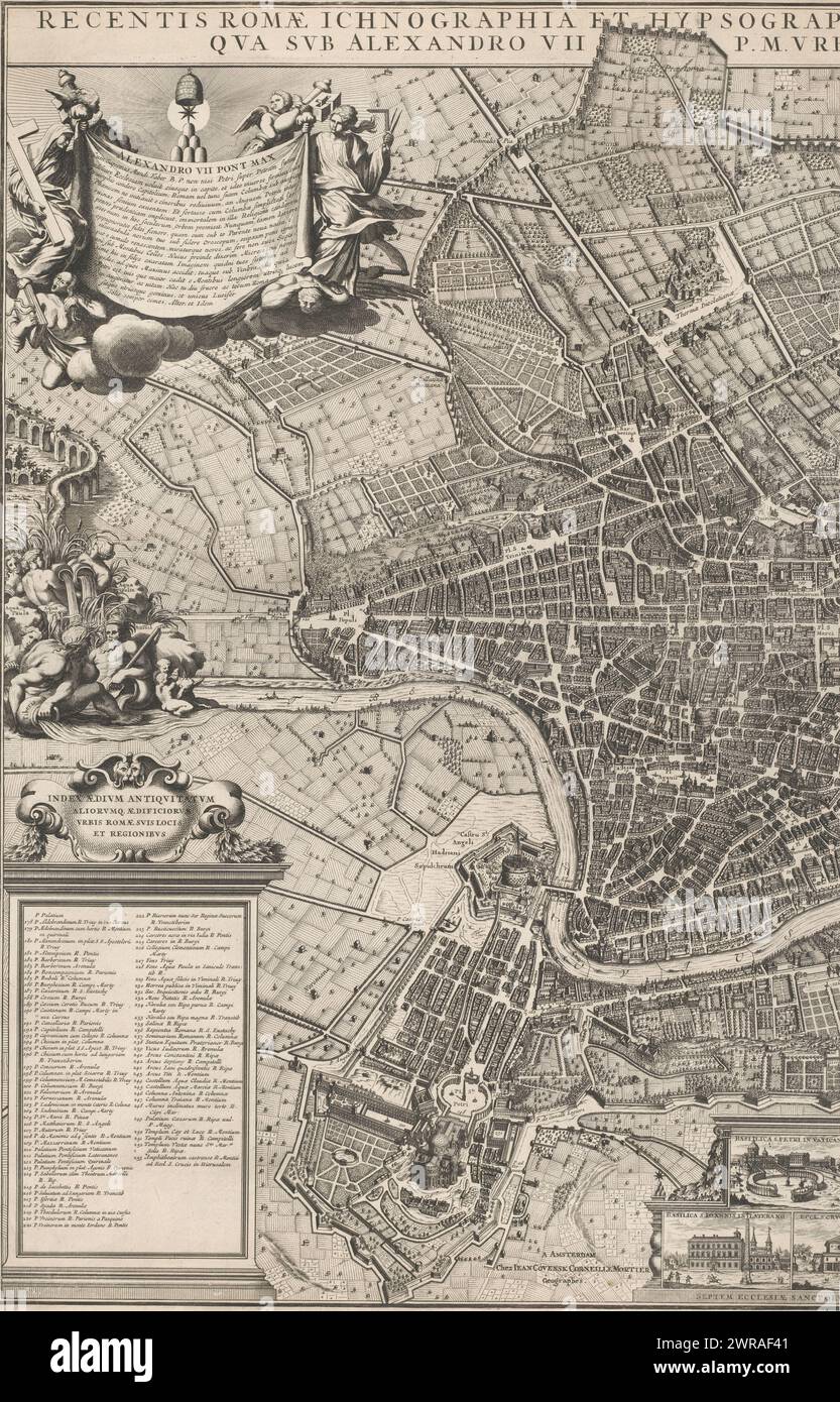 Map of rome engraving hi-res stock photography and images - Alamy