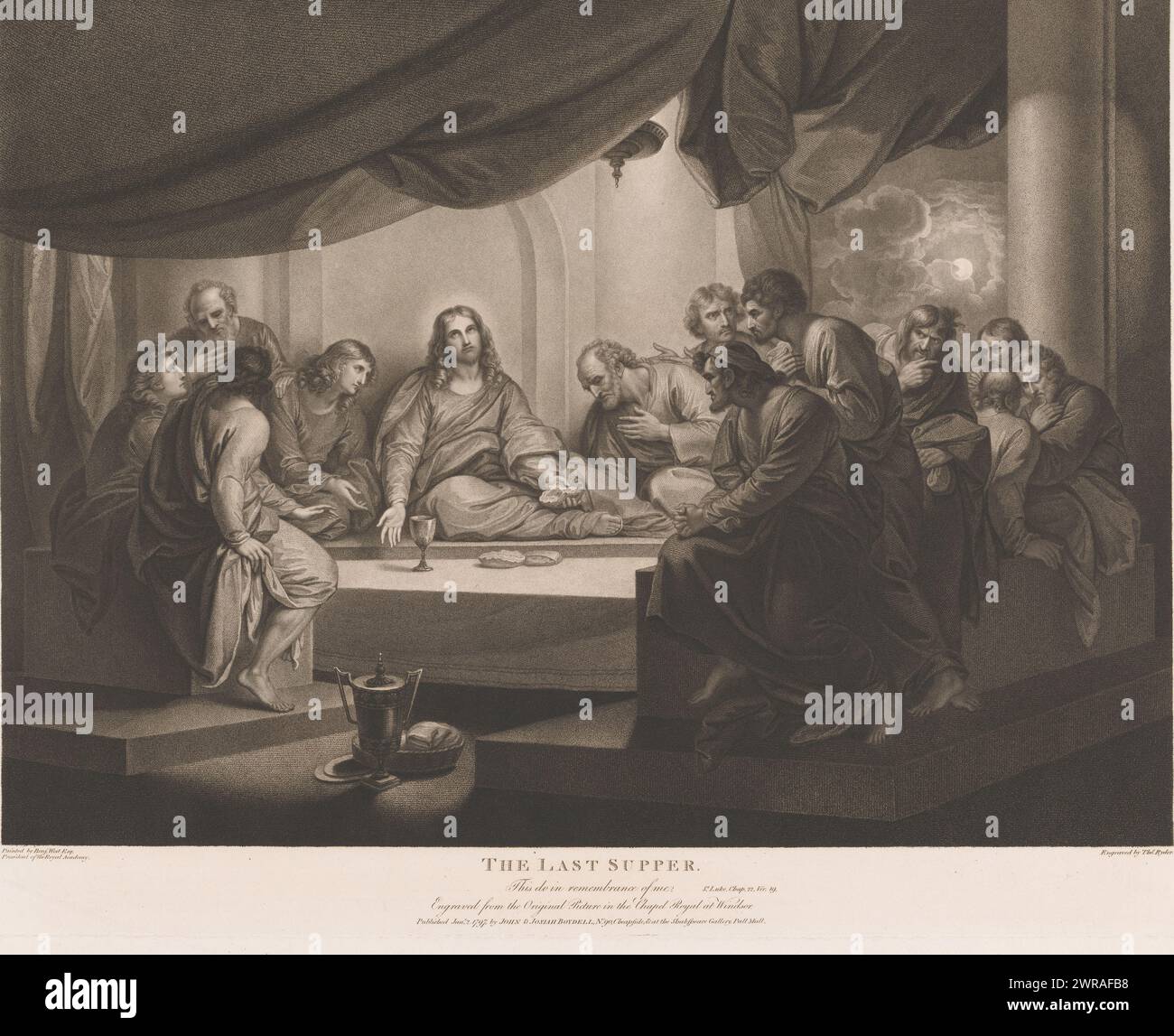 Last Supper, The Last Supper (title on object), print maker: Thomas ...